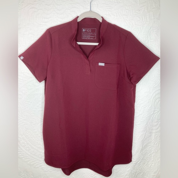 Figs | Tops | Figs Scrub Top Octavia Maternity Burgundy Size Small Nwt ...